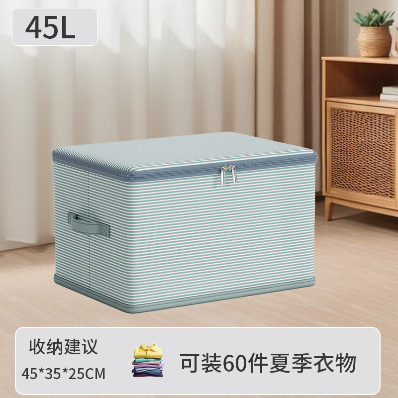 Многофункциональный пылезащитный мешок для хранения одеял и постельного белья, с узором «гусиная лапка» и откидной крышкой.