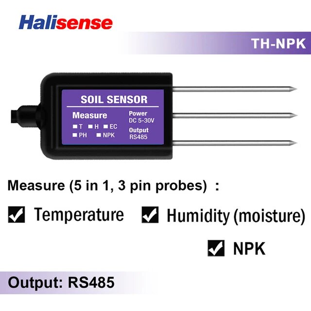 RS485 Modbus датчик почвы 7 в 1 TH-NPK