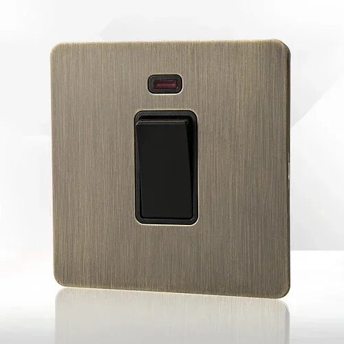 Металлический настенный выключатель и розетка Depo Guye, бронзовый 20A