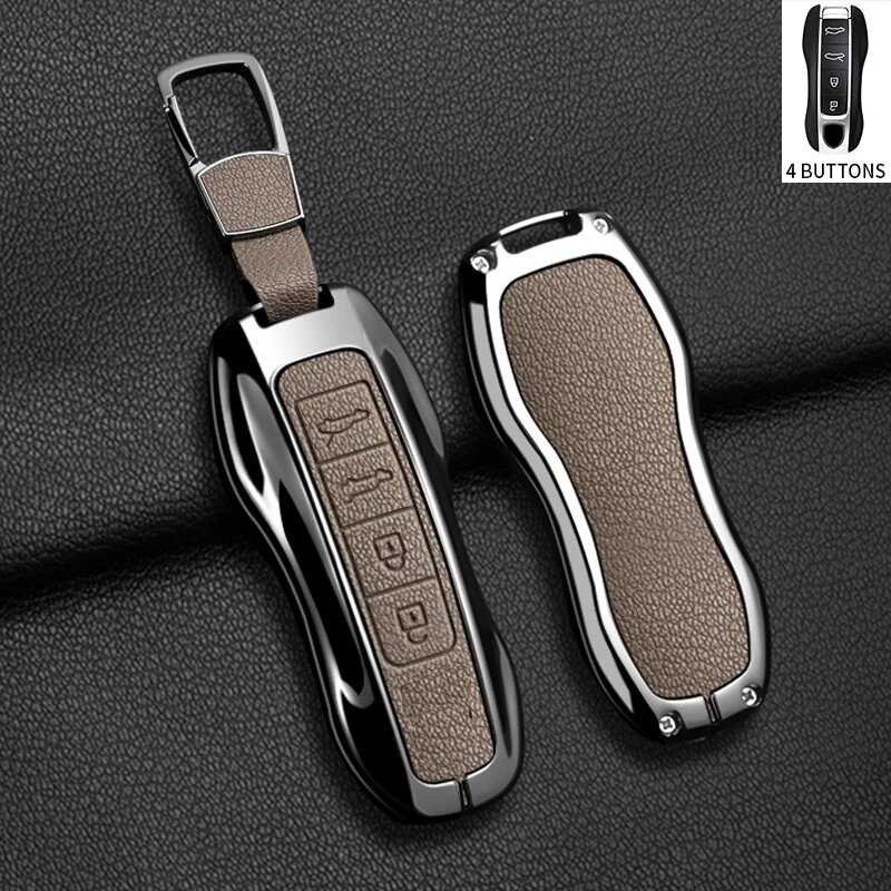Чехол для ключей автомобиля из цинкового сплава для Porsche Panamera, Spyder, Carrera, Macan, Cayman, Cayenne, 911, 970, 981, 991, брелок для ключей