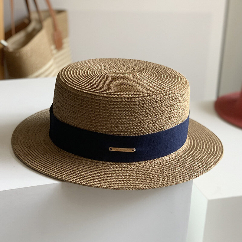 DIY Соломенная Кофе Плоский Козырьек Солома