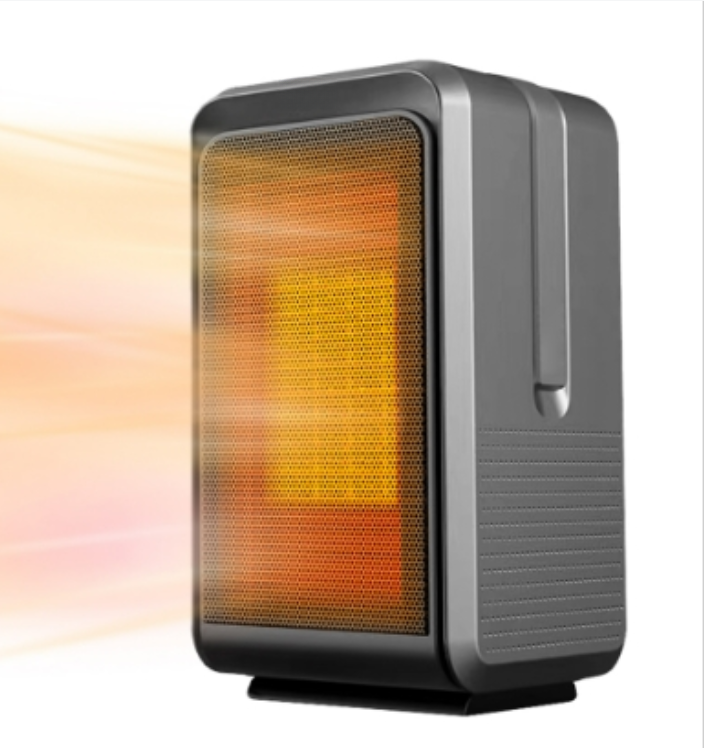 Электрический обогреватель-холодильник вентилятор PTC накапливающего типа 1000Вт с таймером и качающимся головой для использования в помещении дома в гостиной спальне офисе черного цвета размером 22x13x13см весом 840г из материла огнезащитный ABS +