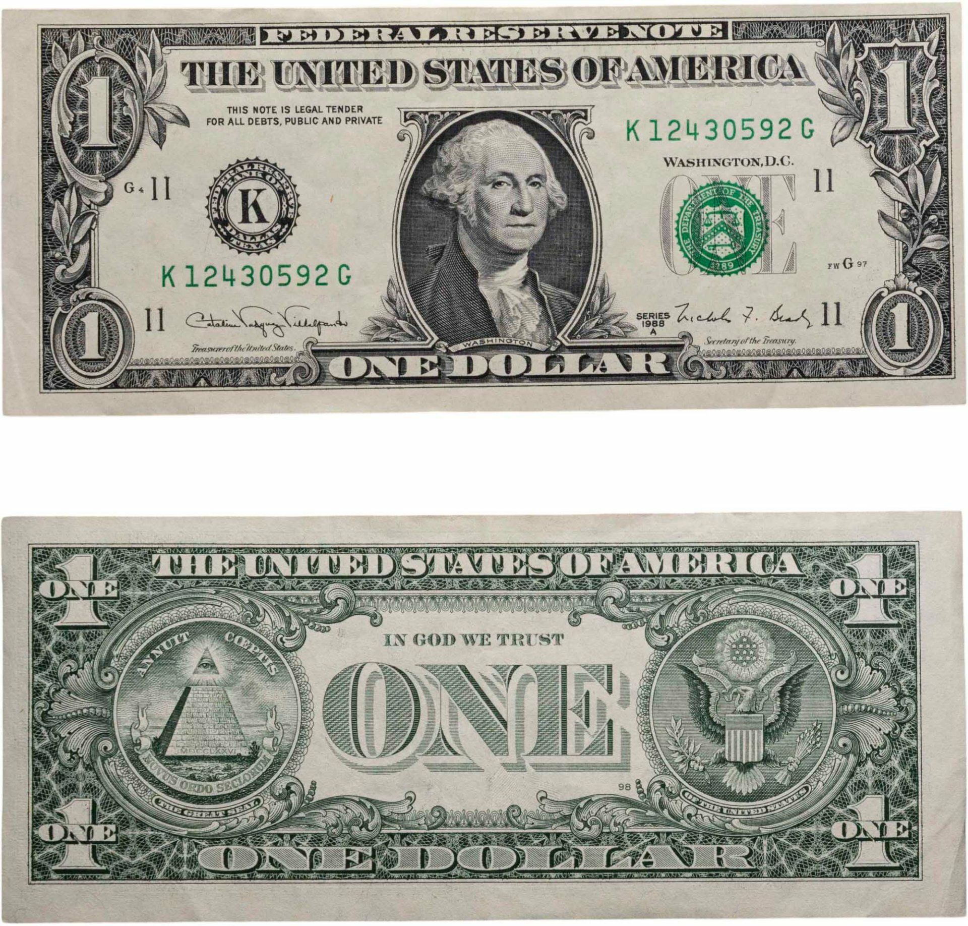 США 1 доллар 1988A Pick 480b К-Даллас