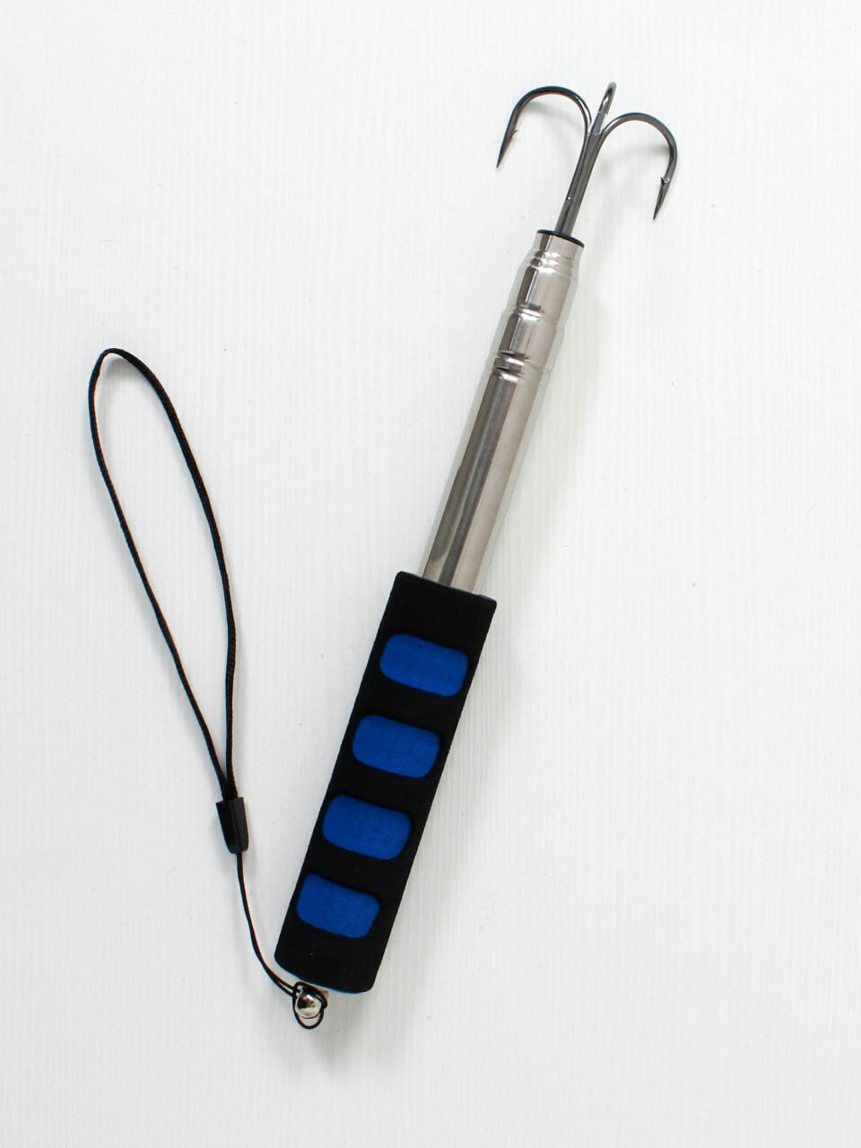 Багор телескоп, длина (21-70см) вес 65гр, ручка ЭВА, с тройником, для зимней рыбалки, синий