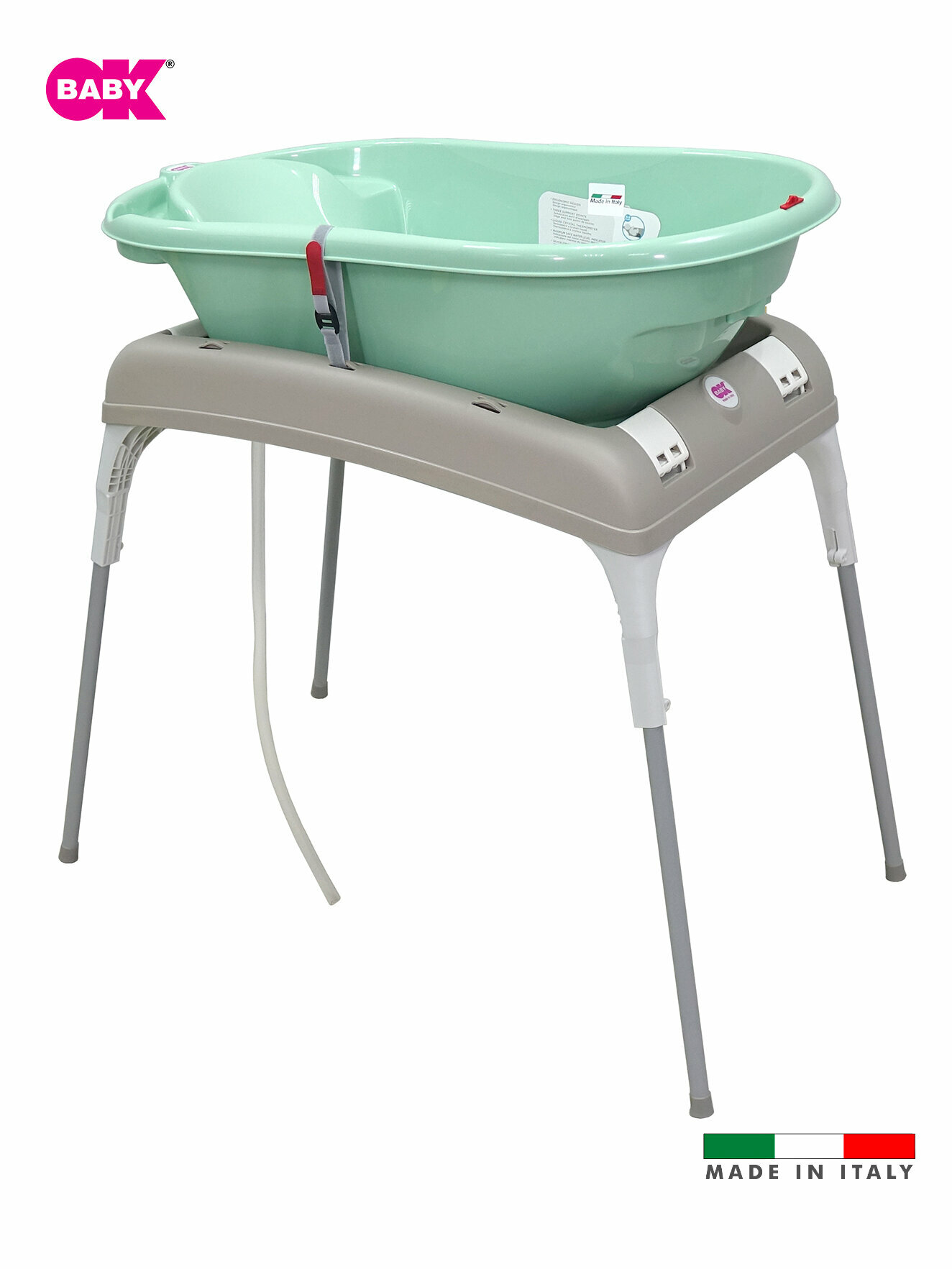 Комплект ванночка Ok Baby Onda + подставка Зеленый