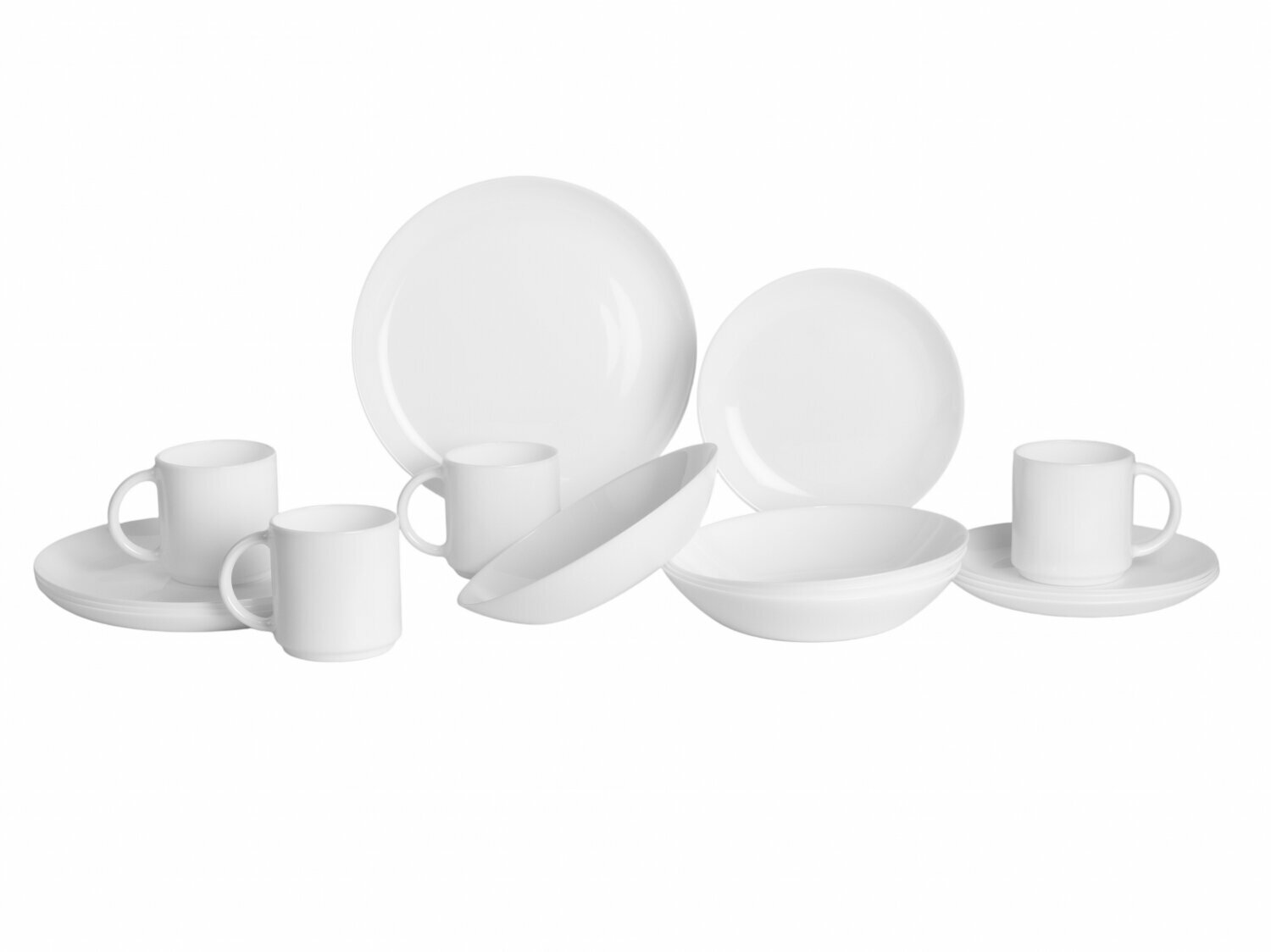 Набор столовый LUMINARC "DIWALI" на 4 персоны, белый, для ПММ и СВЧ