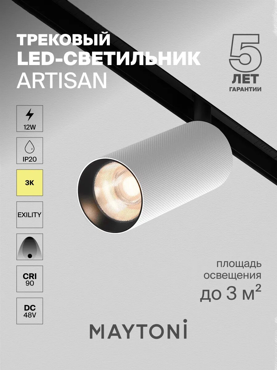 Трековый светильник Maytoni Technical Artisan TR097-2-12W3K-M-BW