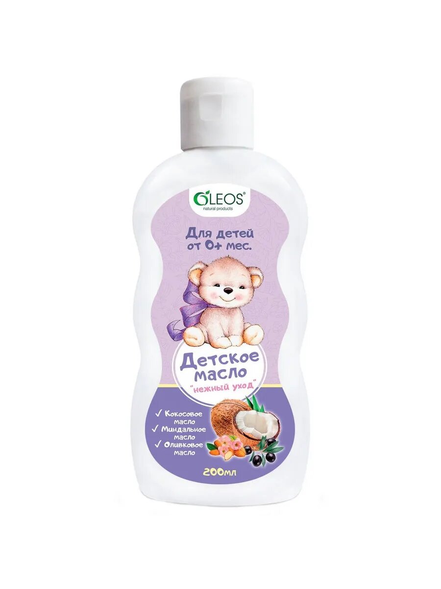 Oleos Масло детское массажное, 200 мл, 1шт.