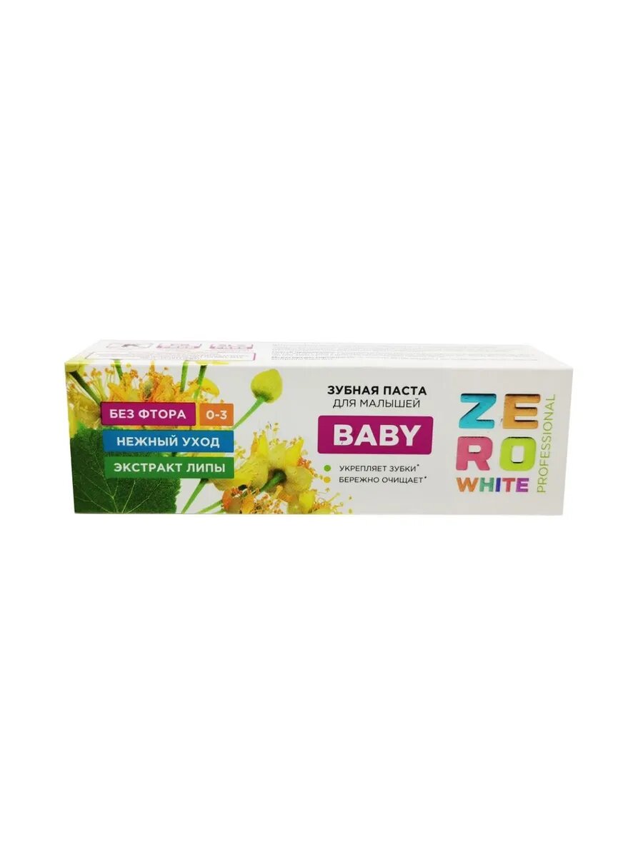 Zero White Baby Зубная паста детская Экстракт липы, 0-3 года