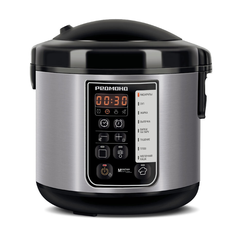 Мультиварка редмонд MC123, 10 автопрограмм, антипригарная чаша 2 л, мультиповар, отложенный старт, автоподогрев, 400 Вт
