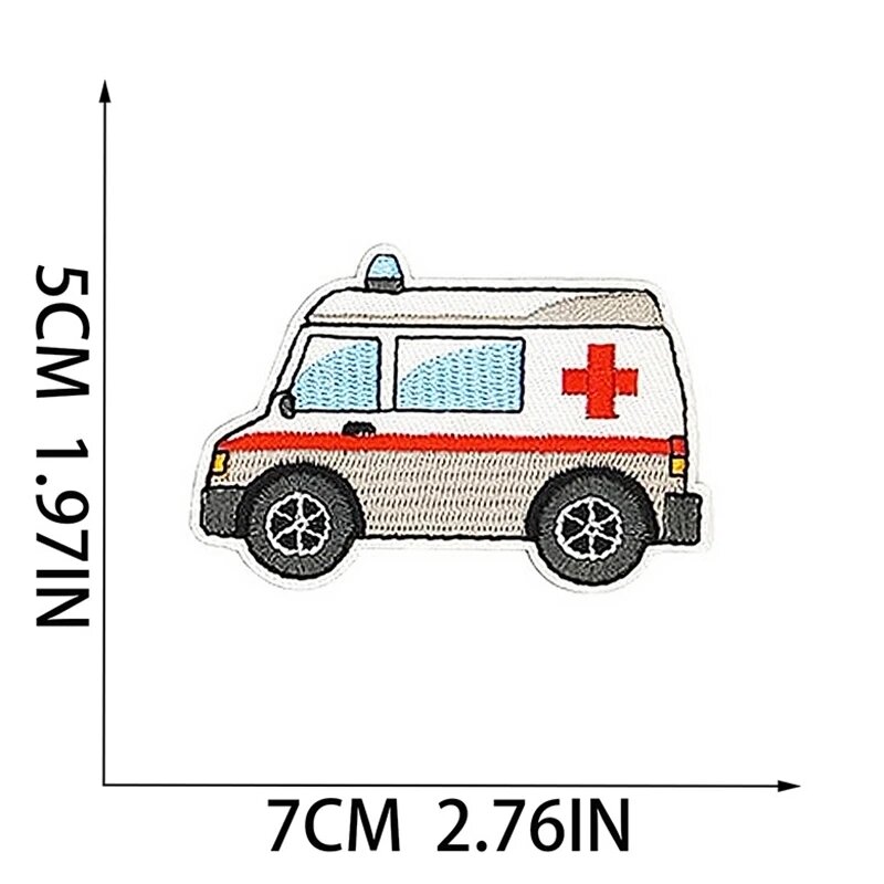 Вышитая нашивка на одежду - скорая помощь, 7x5 см, N-BT11025-1