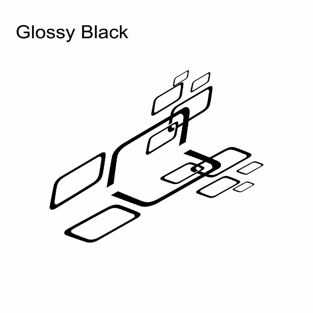 Гоночная наклейка Glossy Black для VW, Ford, Fiat, Renault, Citroen