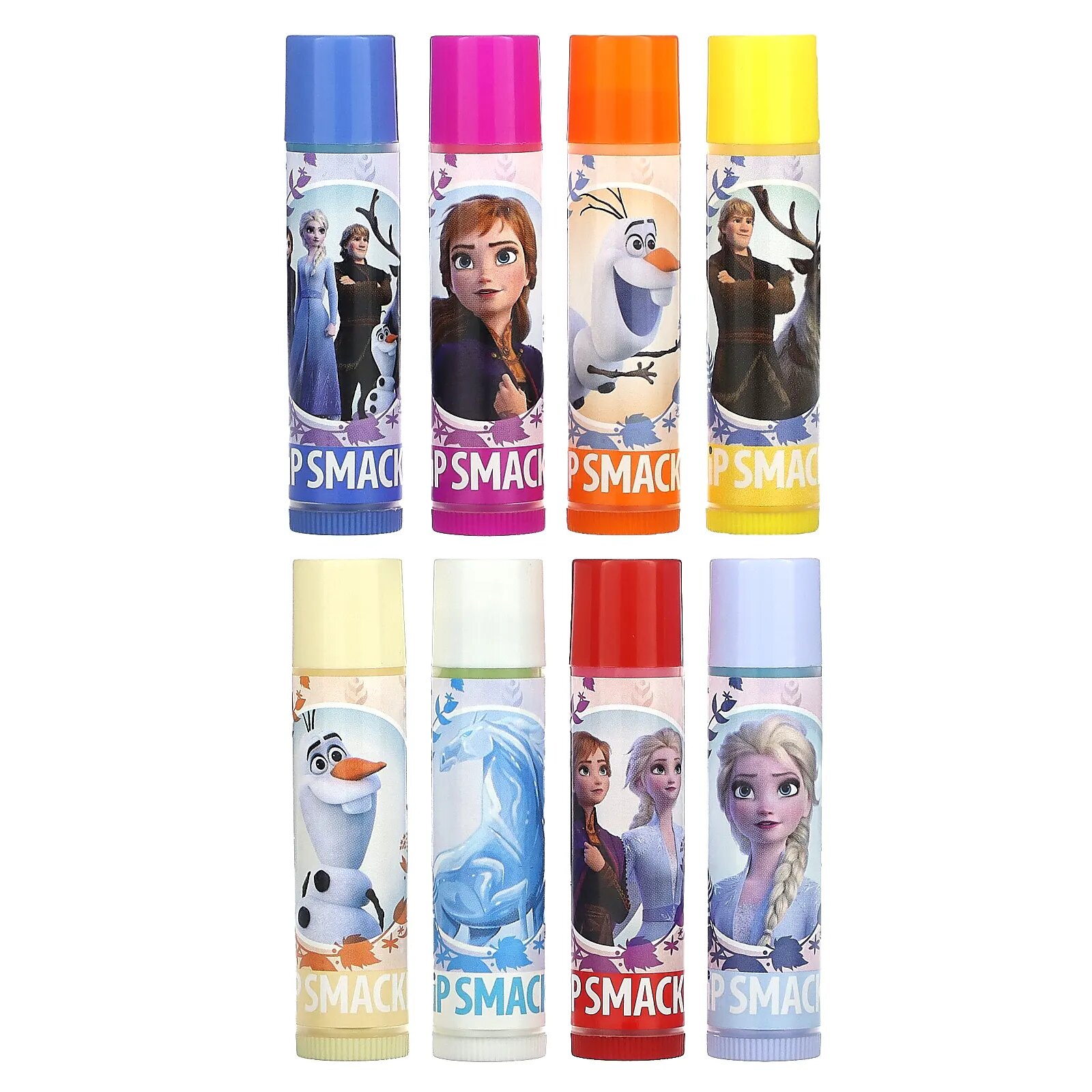 Бальзам для губ Lip Smacker Disney Frozen II, увлажняющий, детский, 8шт, 32г
