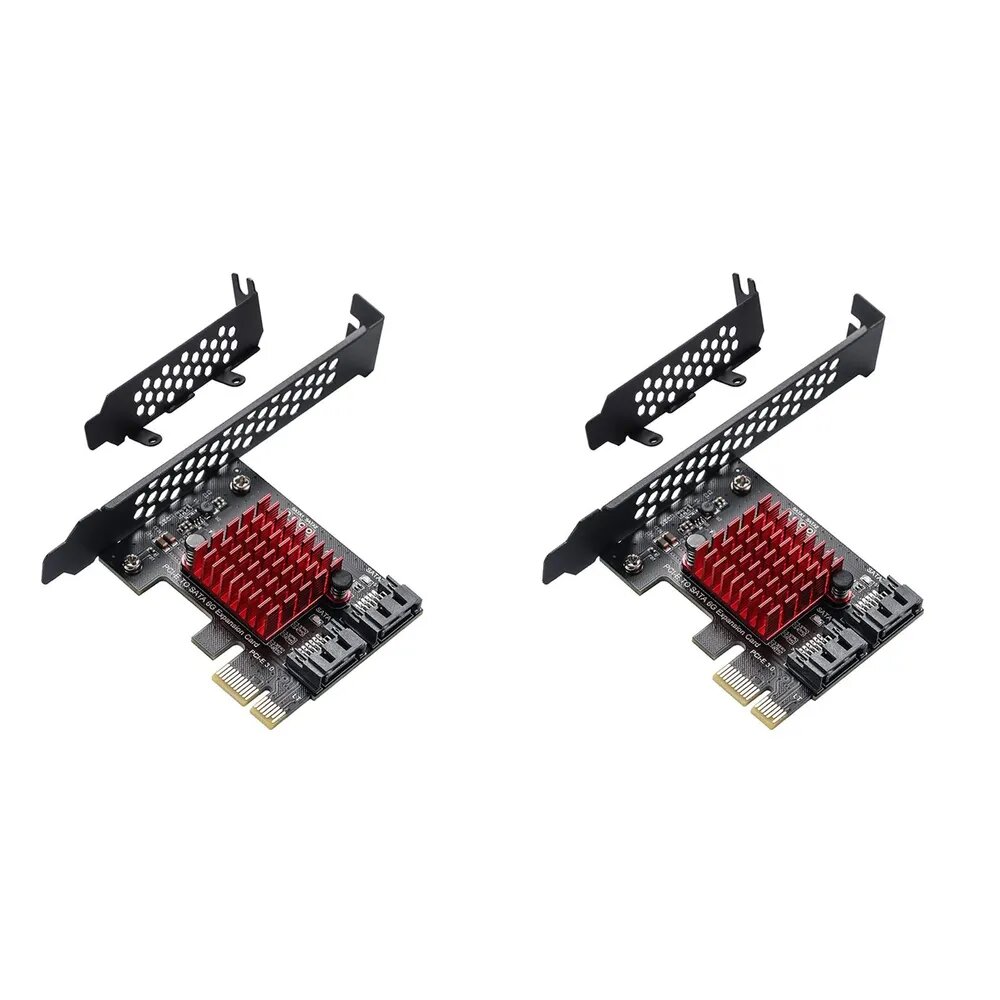 2X PCIe На 2 Порта 3.0 6 Гбит/С SSD-Адаптер PCI-E PCI Express X1 Плата Контроллера Расширения Поддержка X4 X6 X8 X16