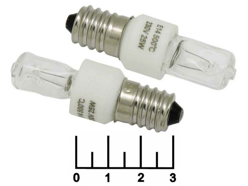 Лампа КГМ 220V 25W E14 прозрачная для эл. плит (+500C) (5899)