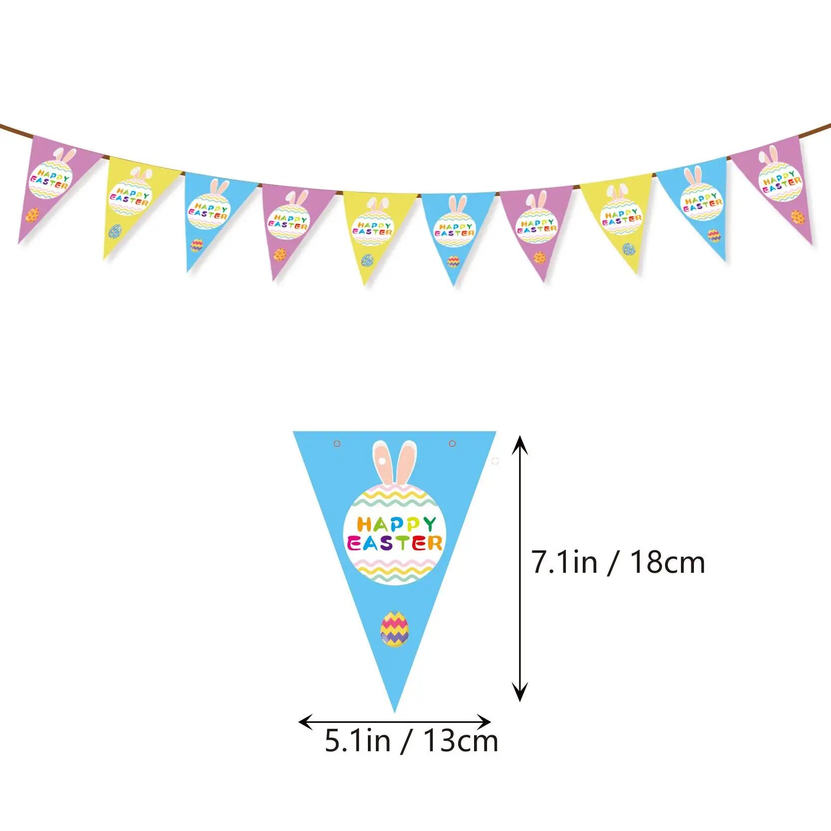 Пасхальный джутовый баннер 3 м XUANGOUXGCN 1set model F