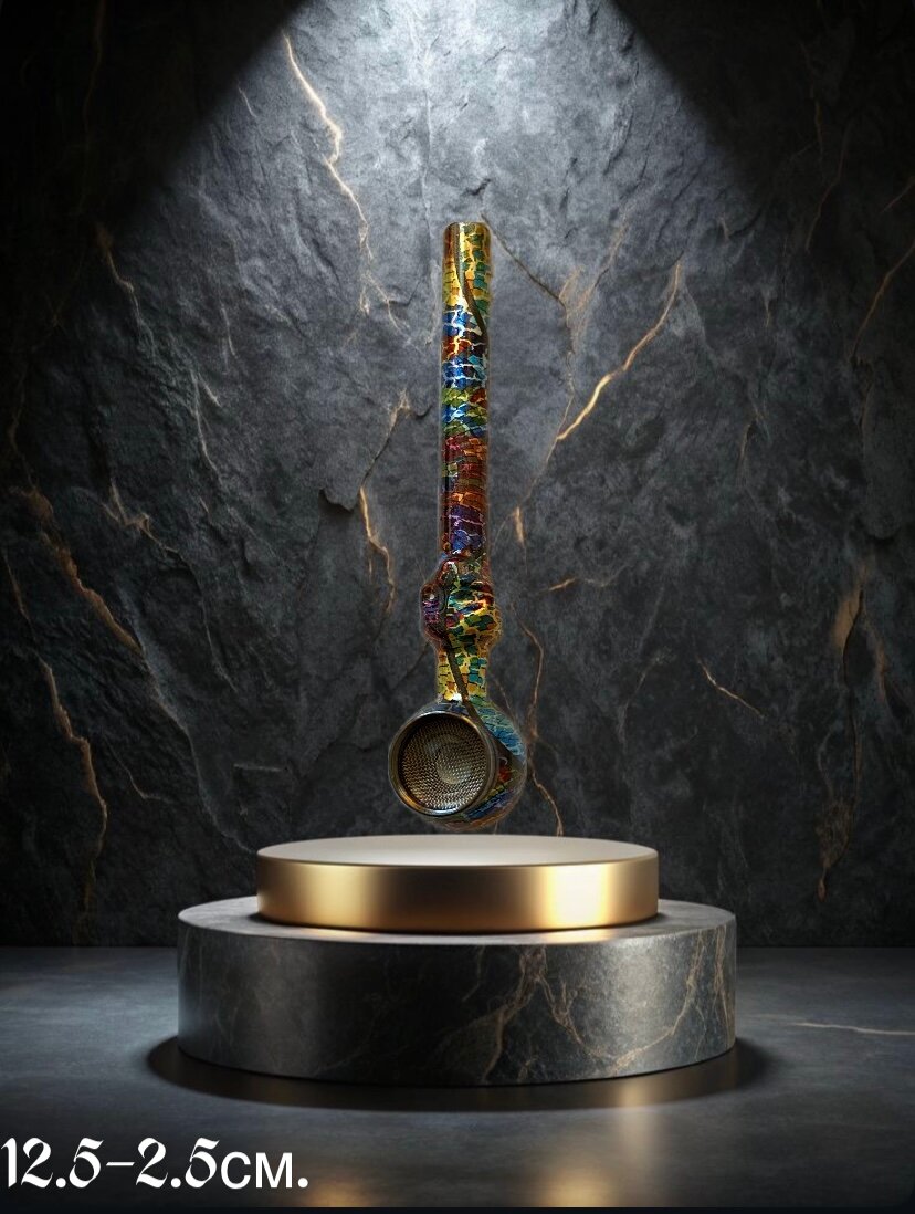 Трубочка для коктейля #Нереально Вкусно Glass Black Matte, многоразовая, боросиликат, 12см-2шт.