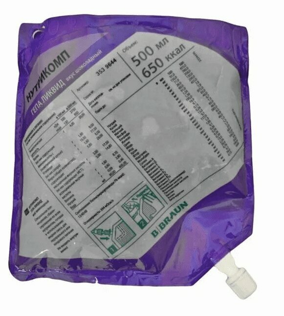 Нутрикомп Гепа Ликвид Смесь Жидкая Д/Энтер. питания Шоколад 500Мл