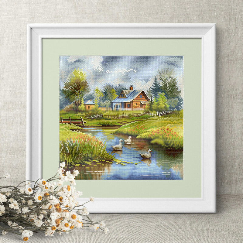 14CT Набор для вышивания иглой Craft Craft Counting Cross Stitch Kit DIY-(120*120)