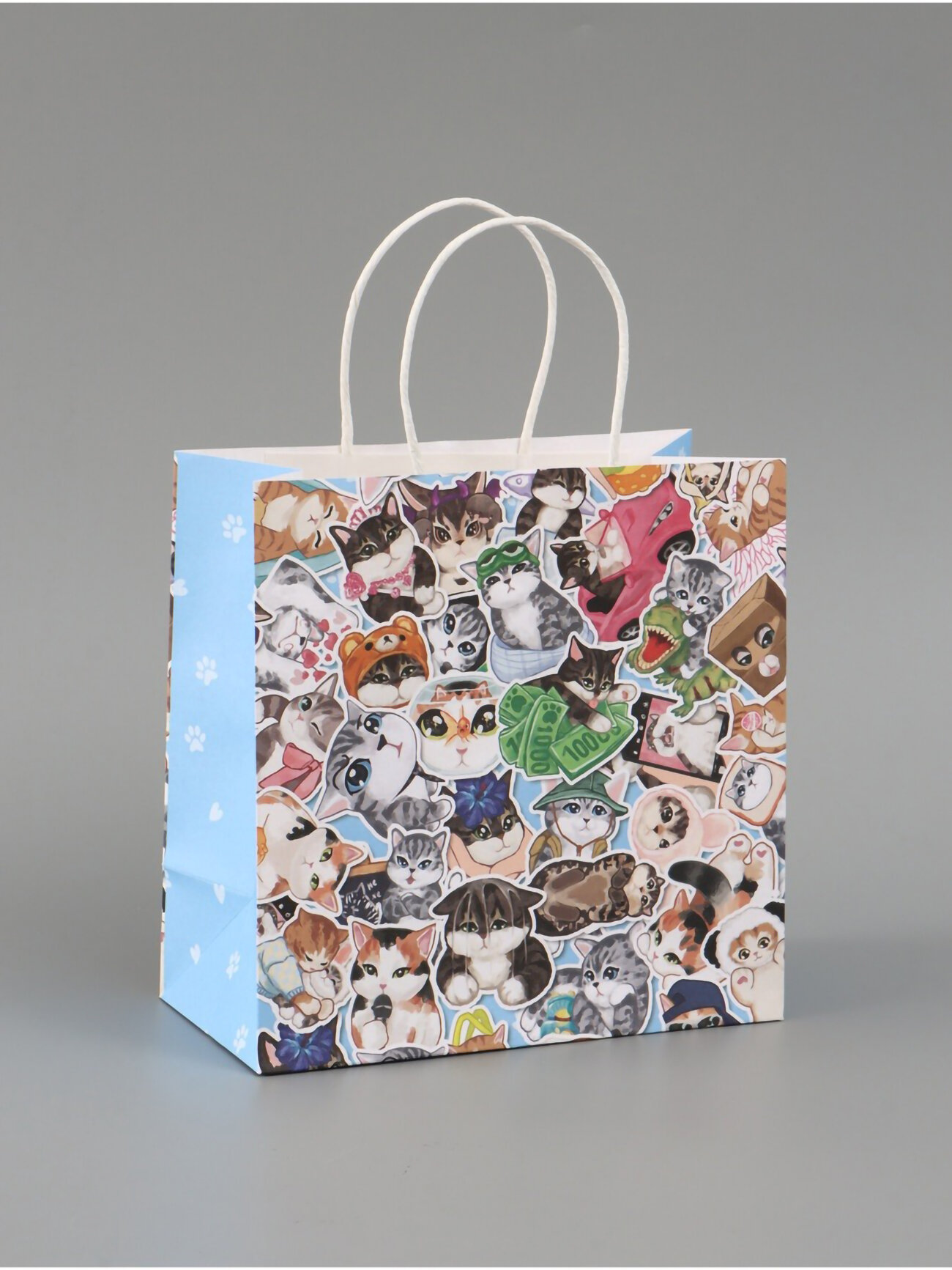 Пакет подарочный Дарите счастье "Котики", бумага, 22x22x11 см