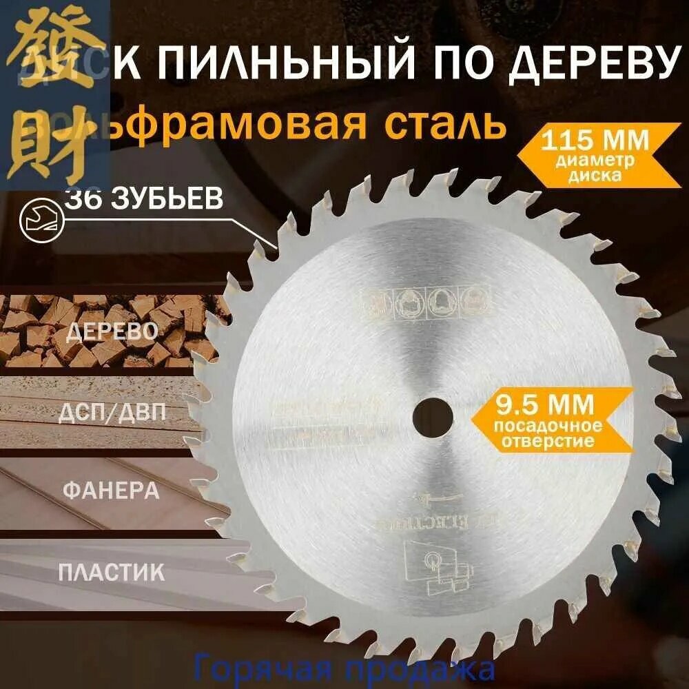 Диск пильный 115 x 1.7 x 9.5; 36 зуб.