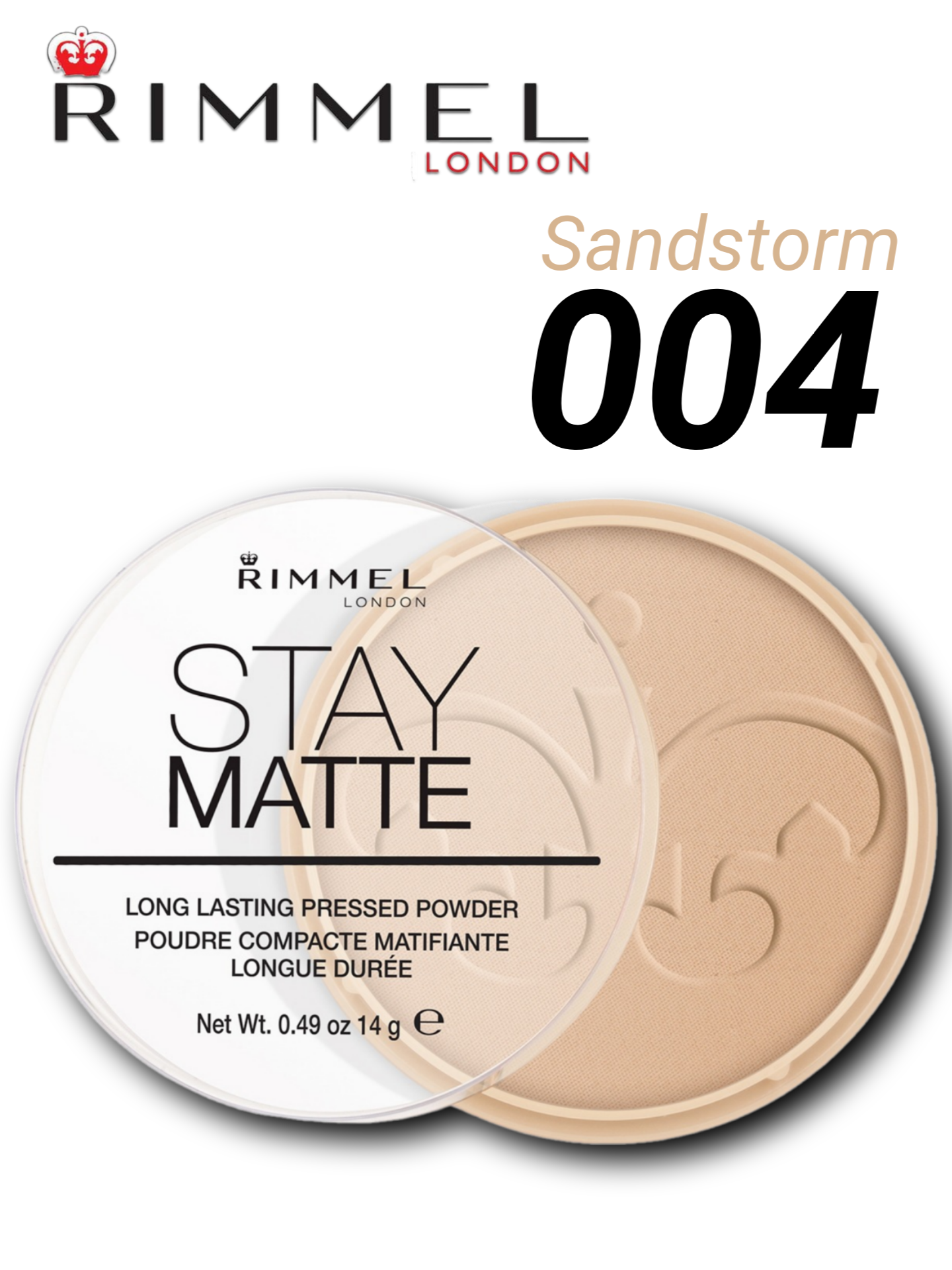 Пудра для лица Stay Matte тон 004 Sandstorm 14г