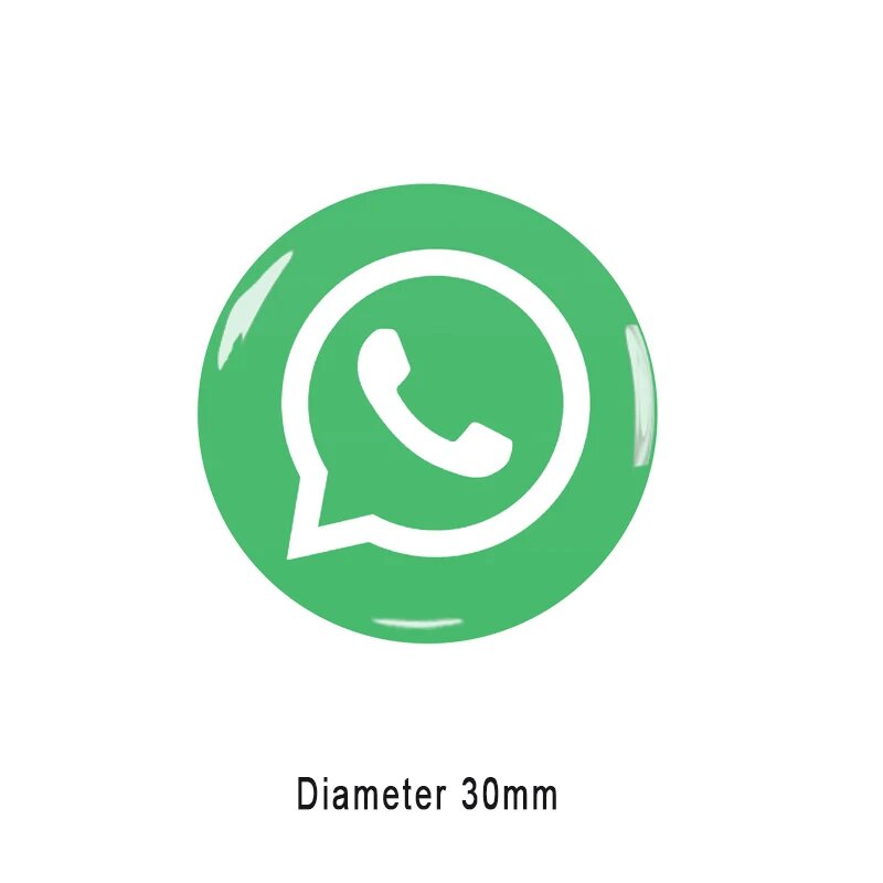 NFC наклейка WhatsApp, диаметр 30 мм, Ntag213