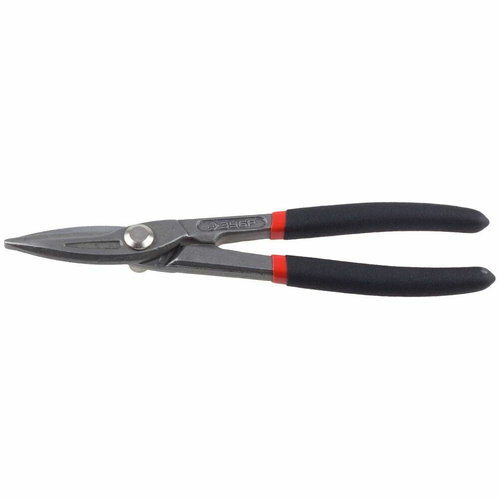 Ножницы по металлу ЗУБР 210 мм, прямые, толщина реза до 1.0 мм