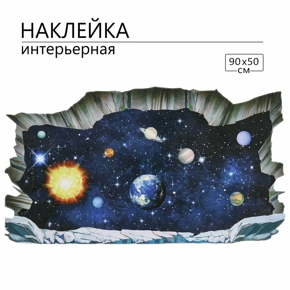 Интерьерные наклейки "Космос" на стену, пол и потолок