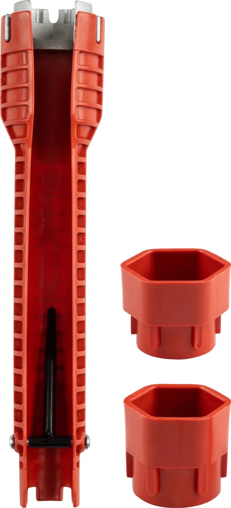 Ключ универсальный PARK 21/23/27/34/40мм красный с насадками.