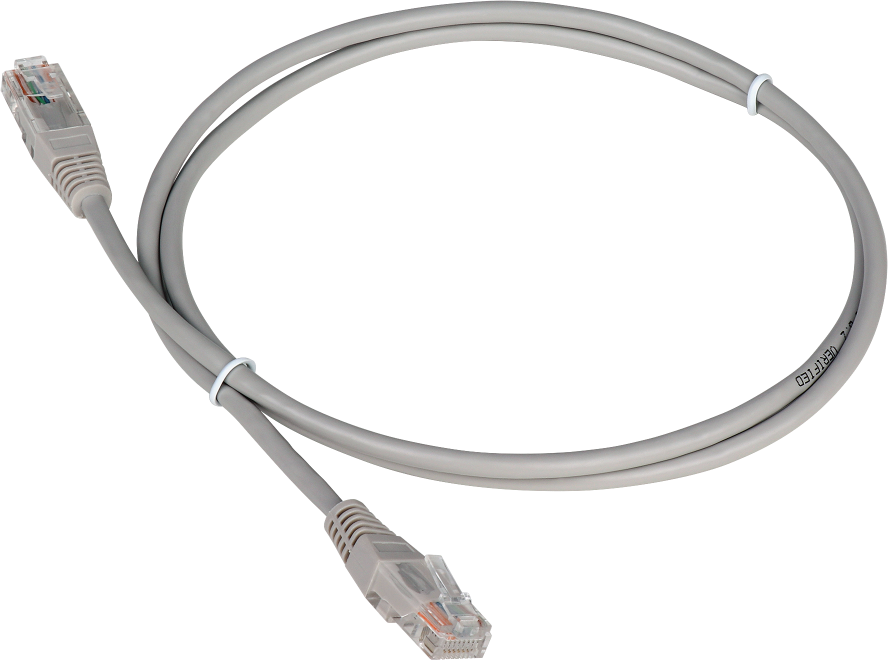 Патч-корд LANMASTER TWT-45-45-1.0-GY (UTP, CAT.5E, 1 м, серый)