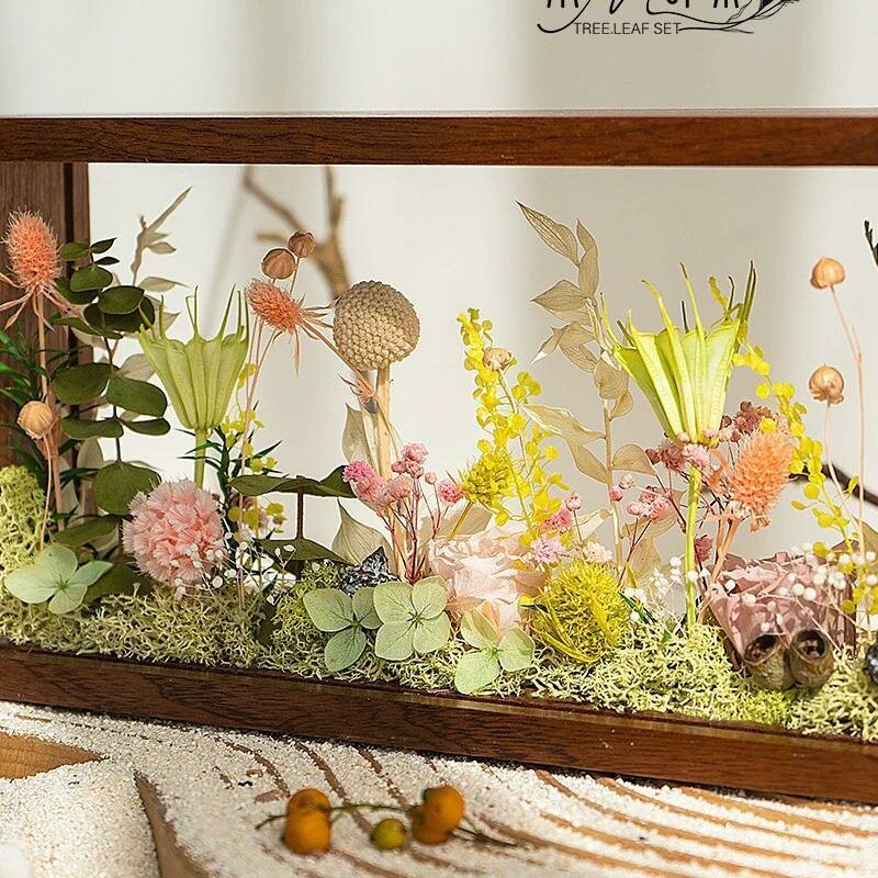 Цветы для мероприятий, сухоцветы, набор материалов для изготовления фоторамок ручной работы, сувенир для разогревающей вечеринки из массива дерева, декор для подарков своими руками, тимбилдинг в салоне.