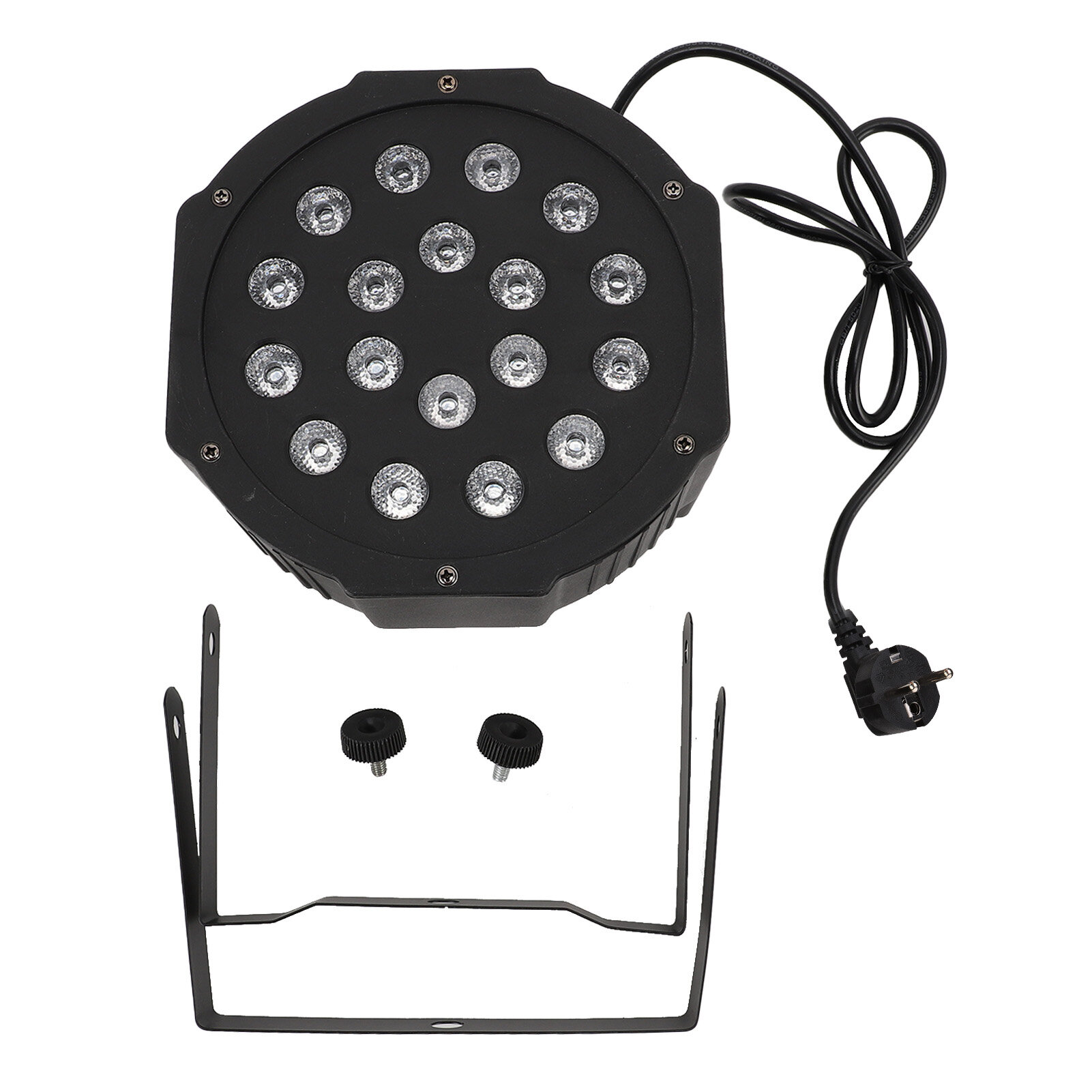 Светодиодный сценический светильник 18 x 1 Вт, звукоактивируемый, DMX 512, RGB, прожектор, для вечеринок, свадеб, клубов, вилка европейского стандарта, AC90-240V, 50-60Hz