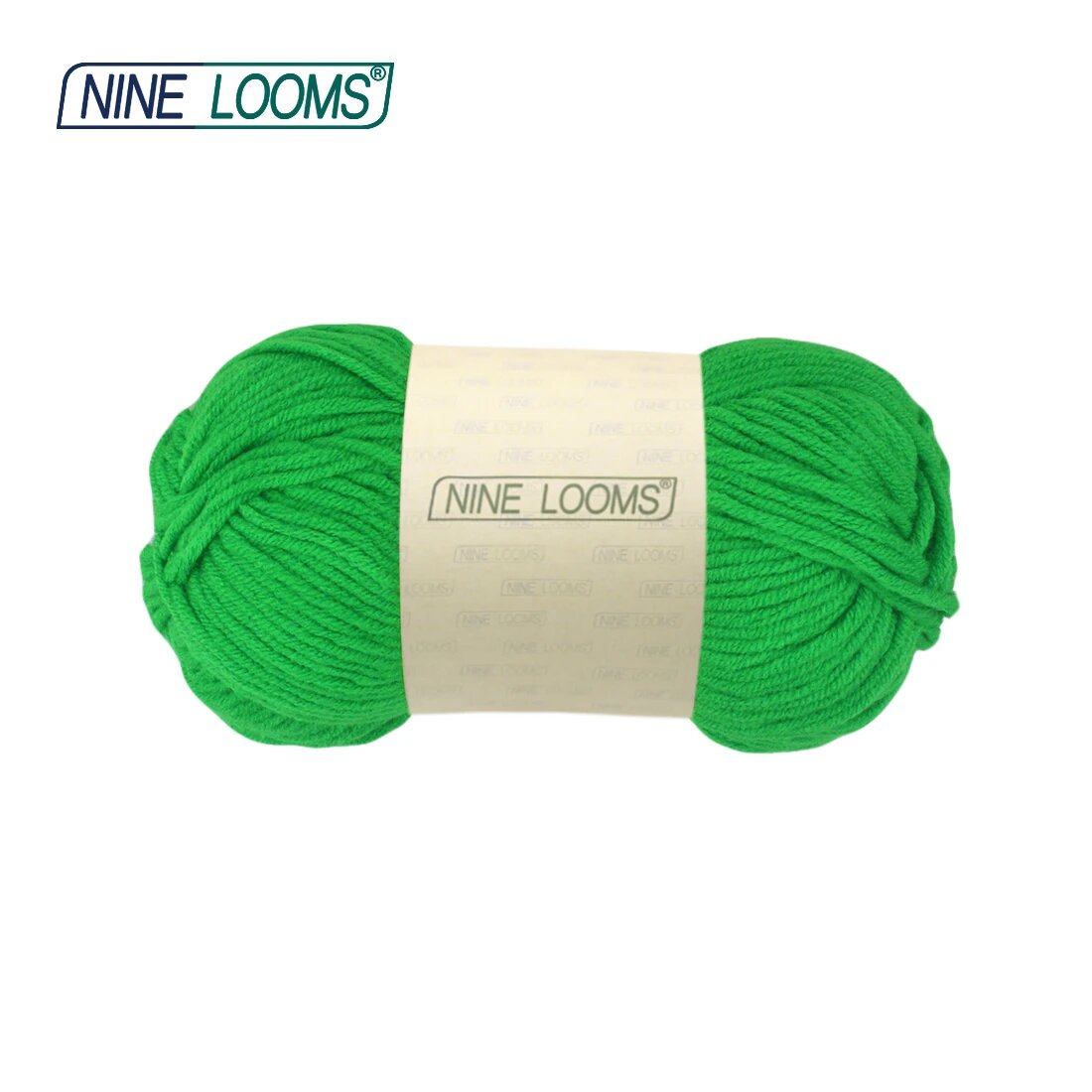 Акриловая пряжа NINE LOOMS, изумрудный, 50г