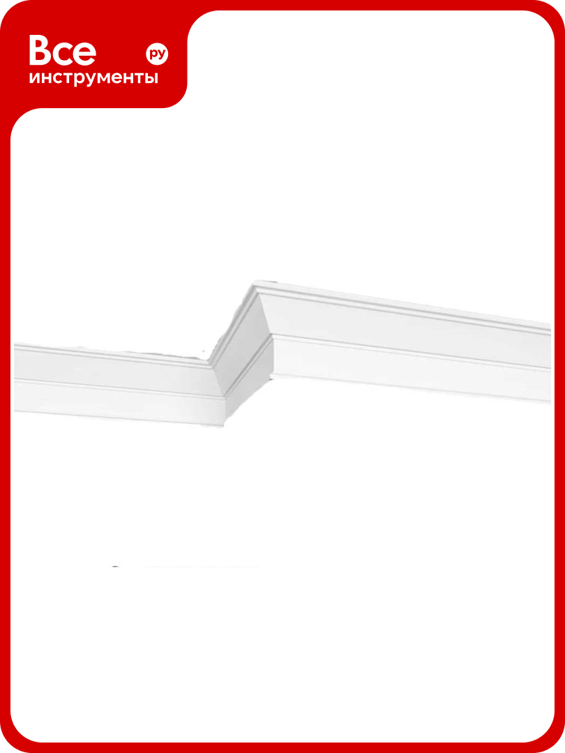 Плинтус солид Solid потолочный, полимерный, белый, 2.0м 6 UHD 17/48