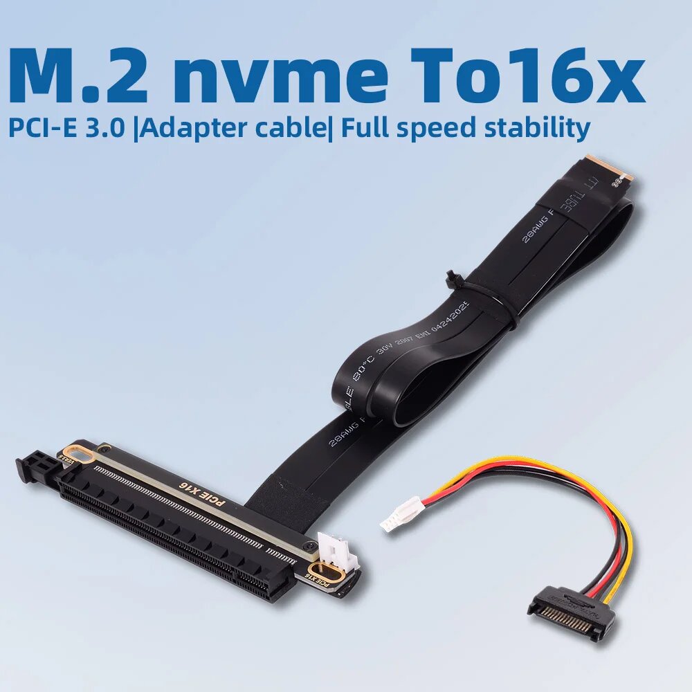 SPEEDIER Райзер PCI-E M.2 NVMe к PCIe X16 0.4m