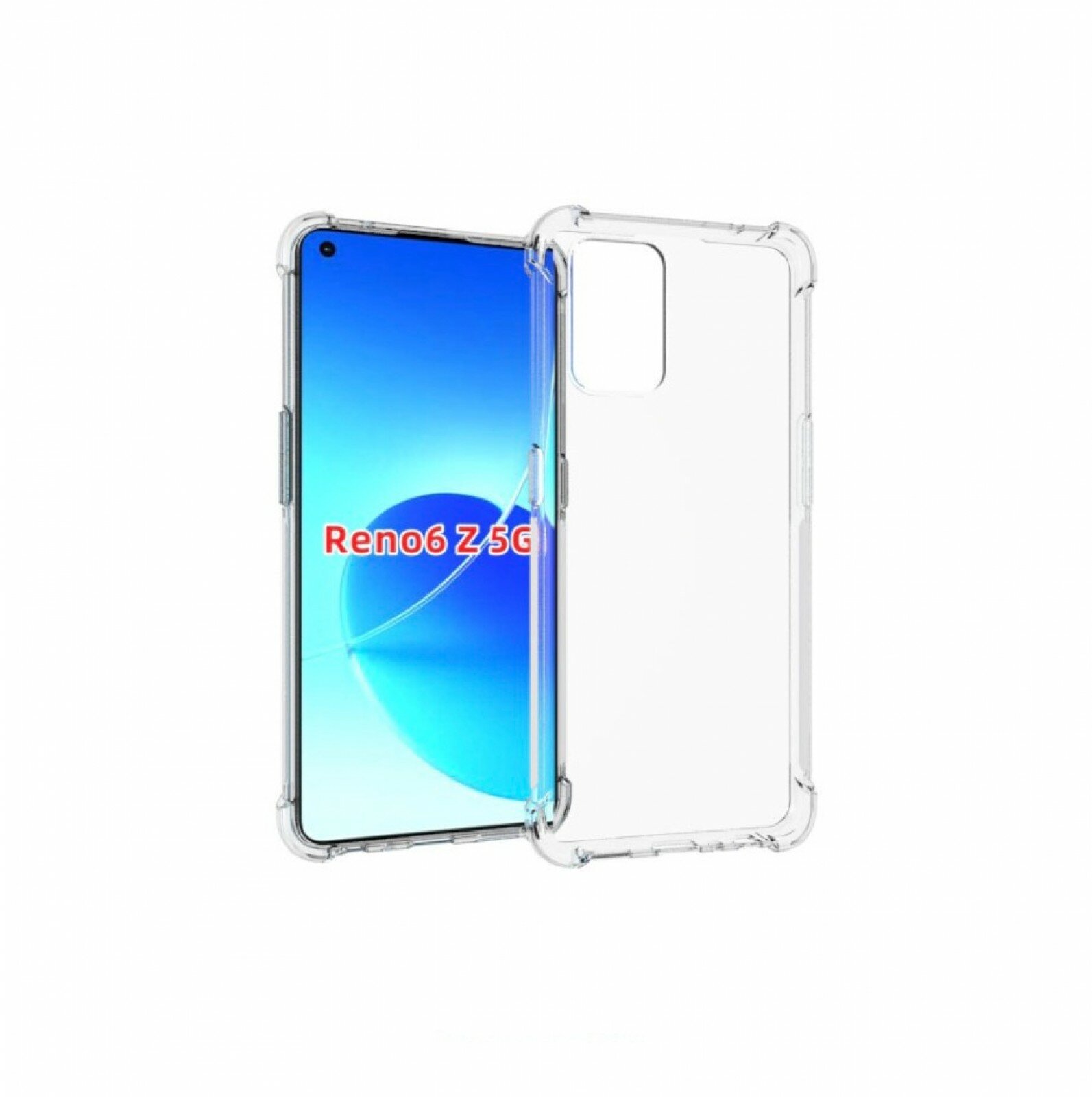 Противоударный прозрачный чехол-бампер MyPads Tocco для Oppo Reno6 Z 5G с защитой углов
