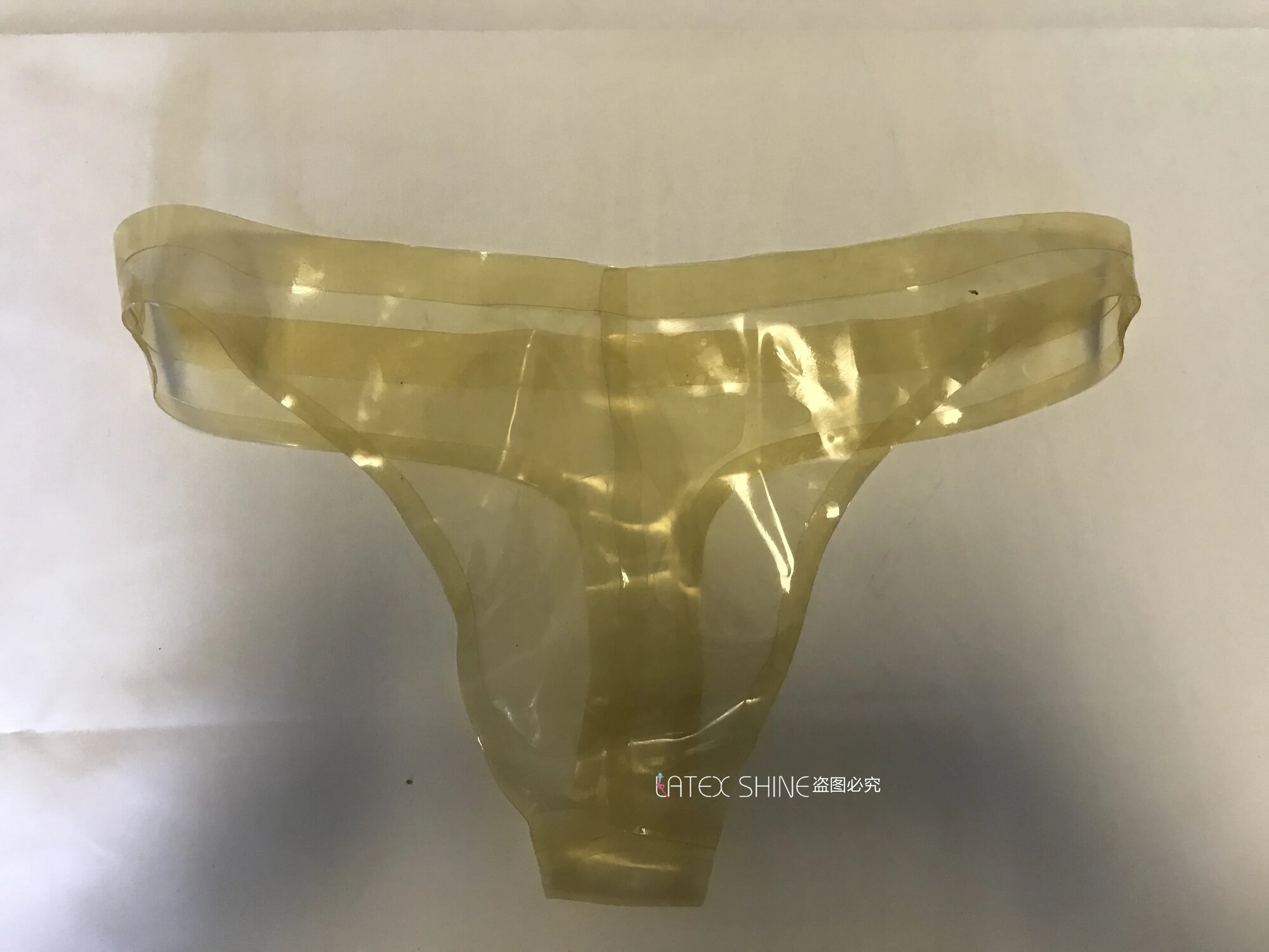 Сексуальные фетиш латексные трусы с передней промежностью 3d портное резиновое XXXL, прозрачный