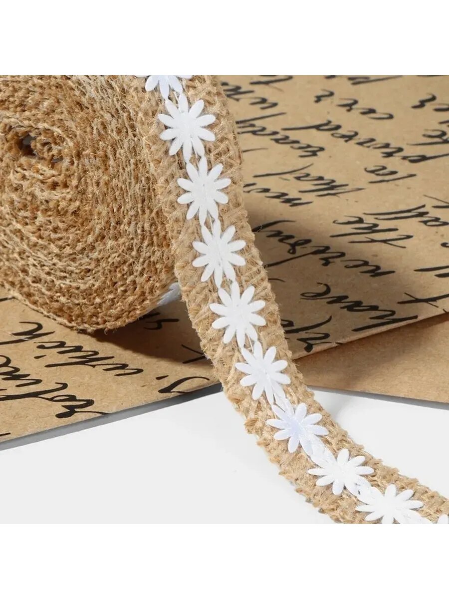 Элегантная лента с ромашками для декора