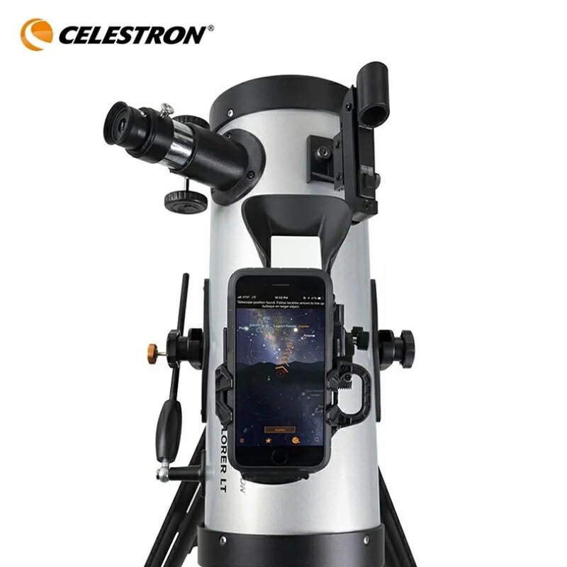 Телескоп Celestron SSE LT114AZ для наблюдения за звездами и планетами, рефлектор Ньютона, алюминиевый штатив, золотистый — фото 1
