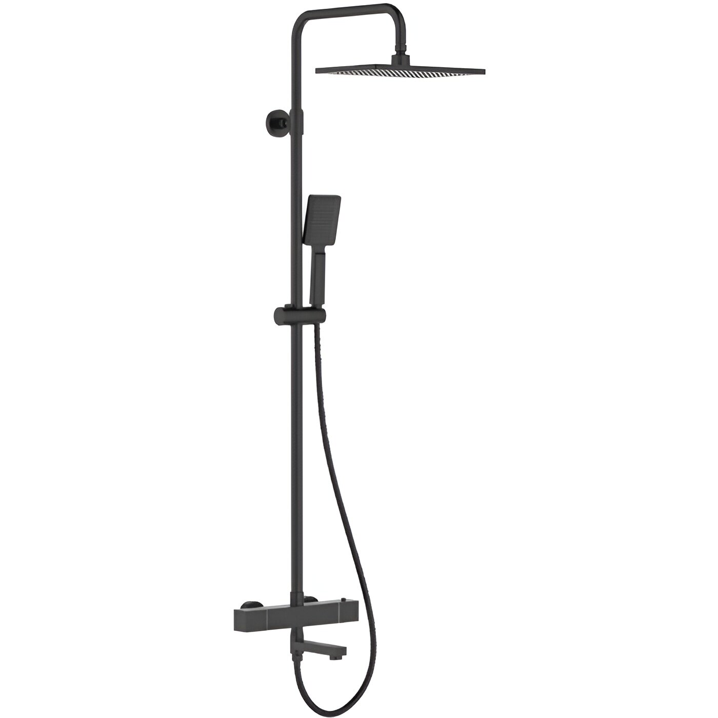 Душевая система Frap F2RC40MJ07GZ-6XQ, с термостатом, черный