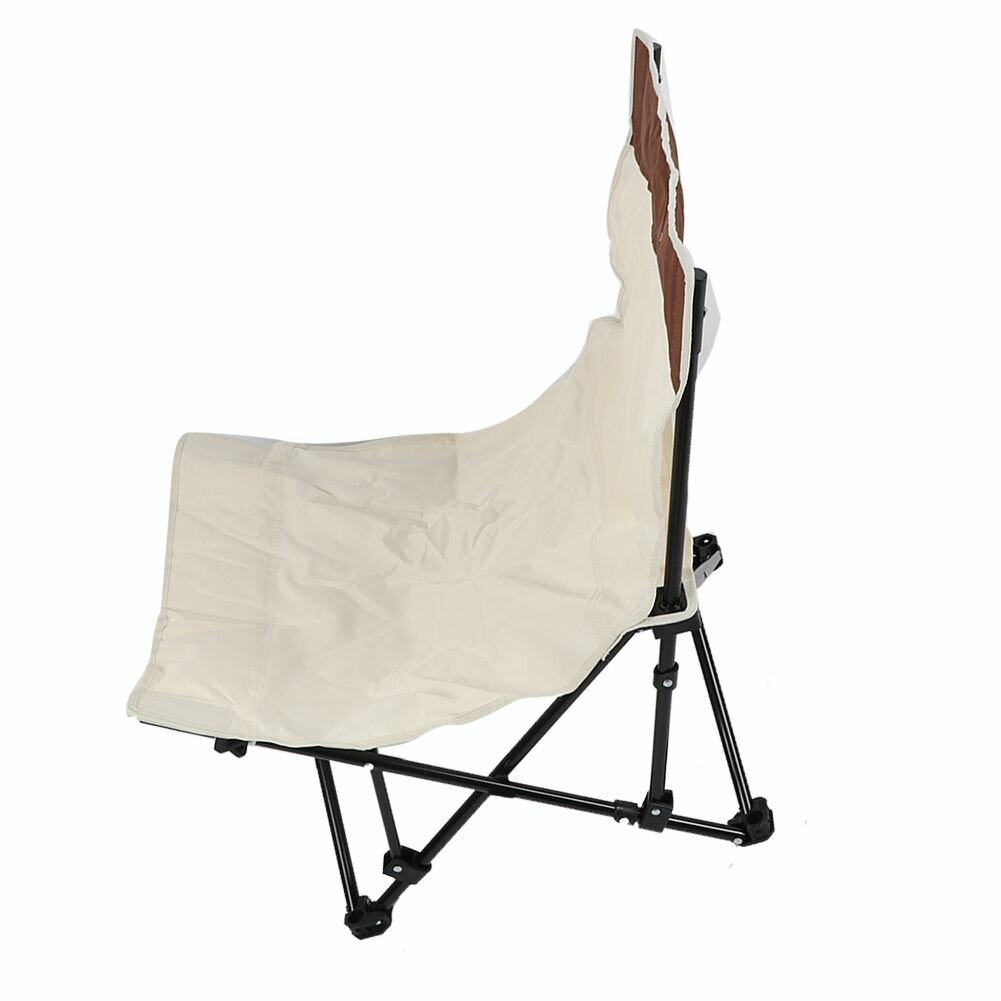 Многофункциональный шезлонг с удобной опорой, легкий портативный складной шезлонг с откидной спинкой для кемпинга, патио, на открытом воздухе, бежевый