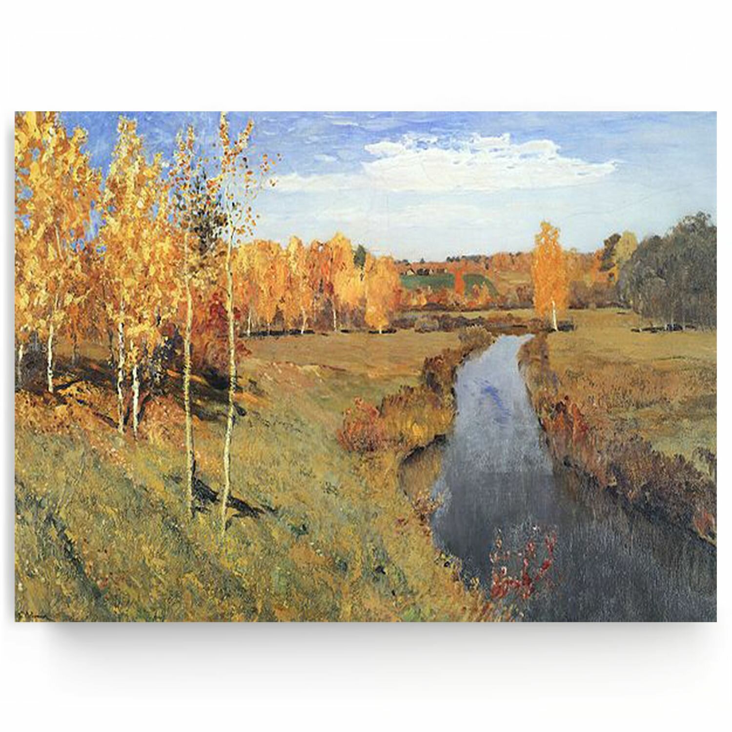 Репродукция / Картина на холсте, Исаак Левитан "Золотая осень", 50х70 см.