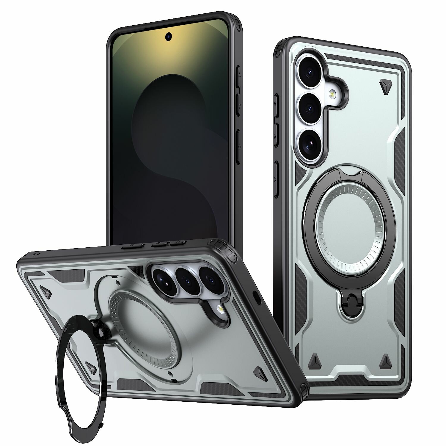 Чехол Magneto Case с кольцом для Samsung Galaxy S26+ (серый)