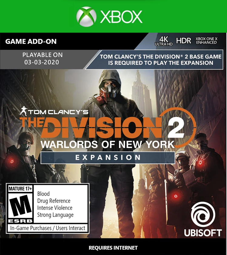 Дополнение The Division 2: Warlords of New York для Xbox One/Series X|S, Русская озвучка, электронный ключ Аргентина
