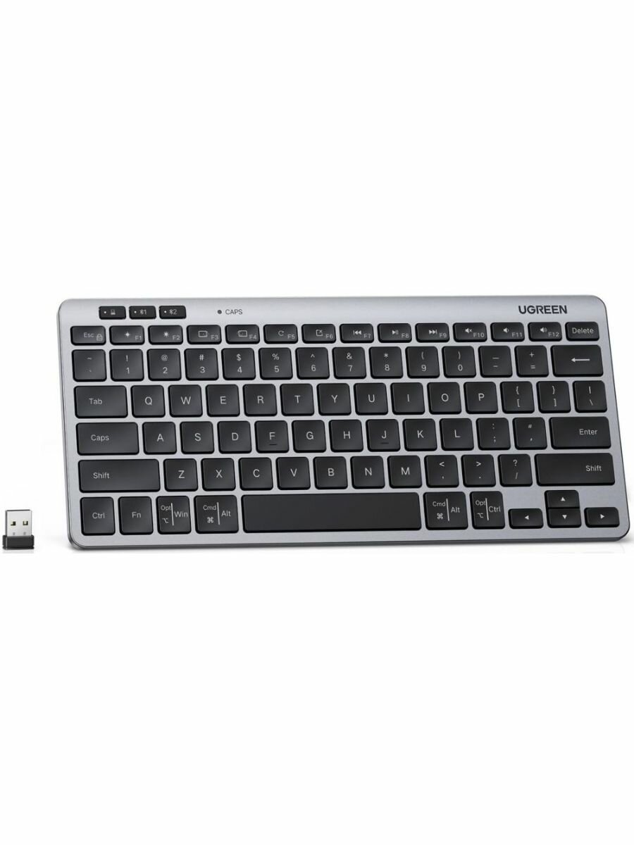 Клавиатура беспроводная UGREEN K551 (75049RU) Multi-Mode BT&2.4G Wireless Keyboard - Black