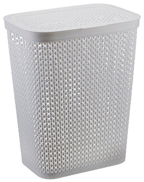 Корзина для белья Idea Пирула прямоугольная полипропилен смоки 260х380х480мм