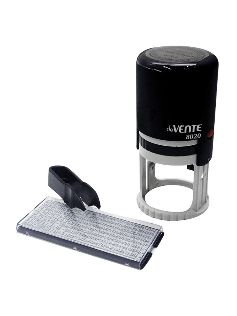 Самонаборная печать 2 круга d-40 мм черная