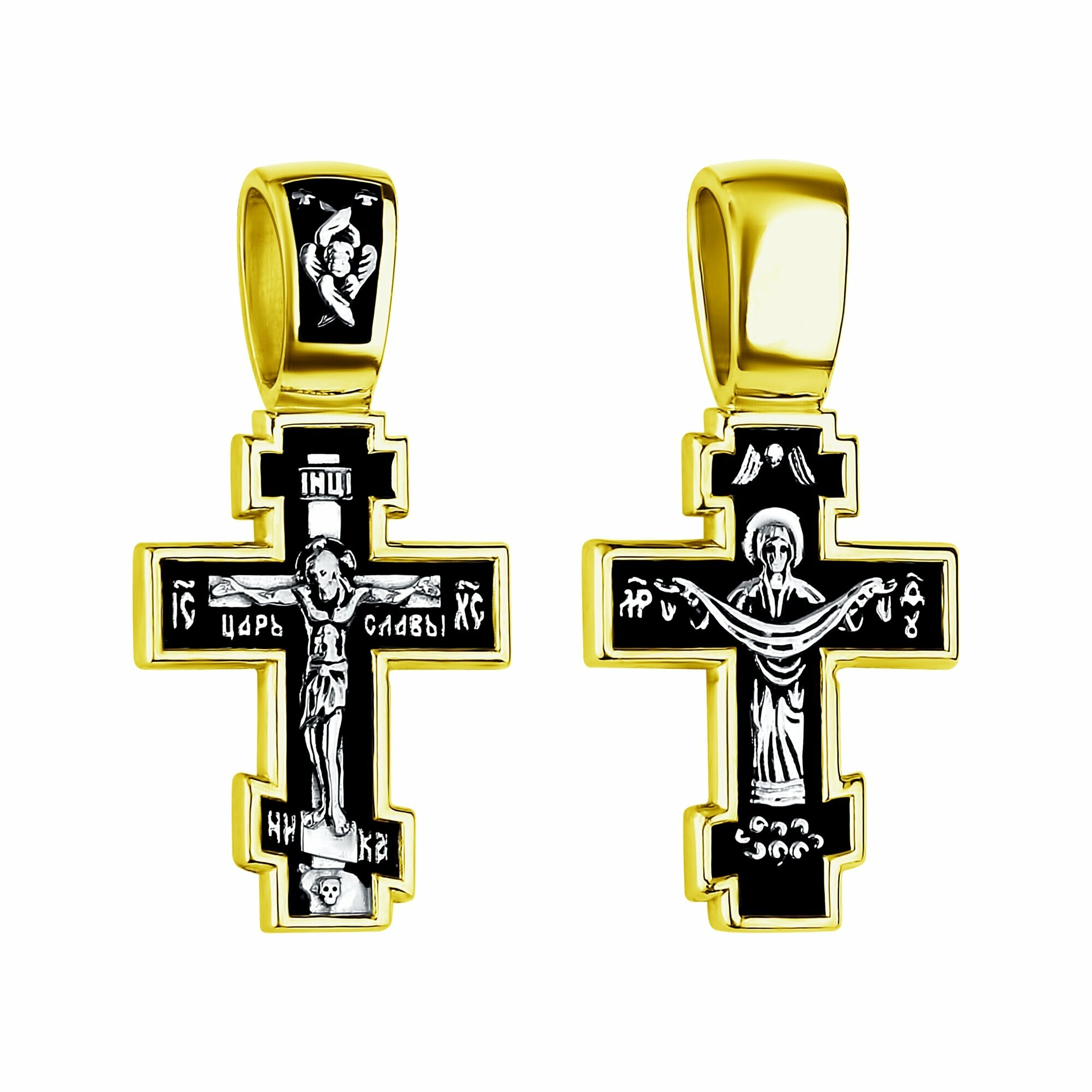 Подвеска, серебро, 925 проба, золочение