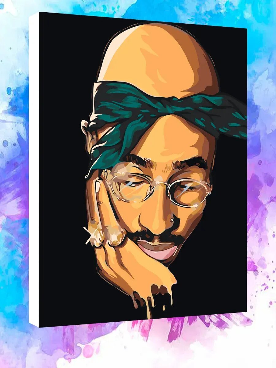 Картина по номерам Шакур Тупак 2pack Rap Музыка Рэпер